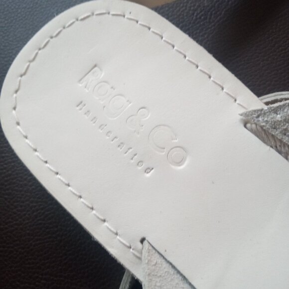 RAG & CO | Shoes | Rag Cowhite On White Flat Thong Sandals | Poshmark